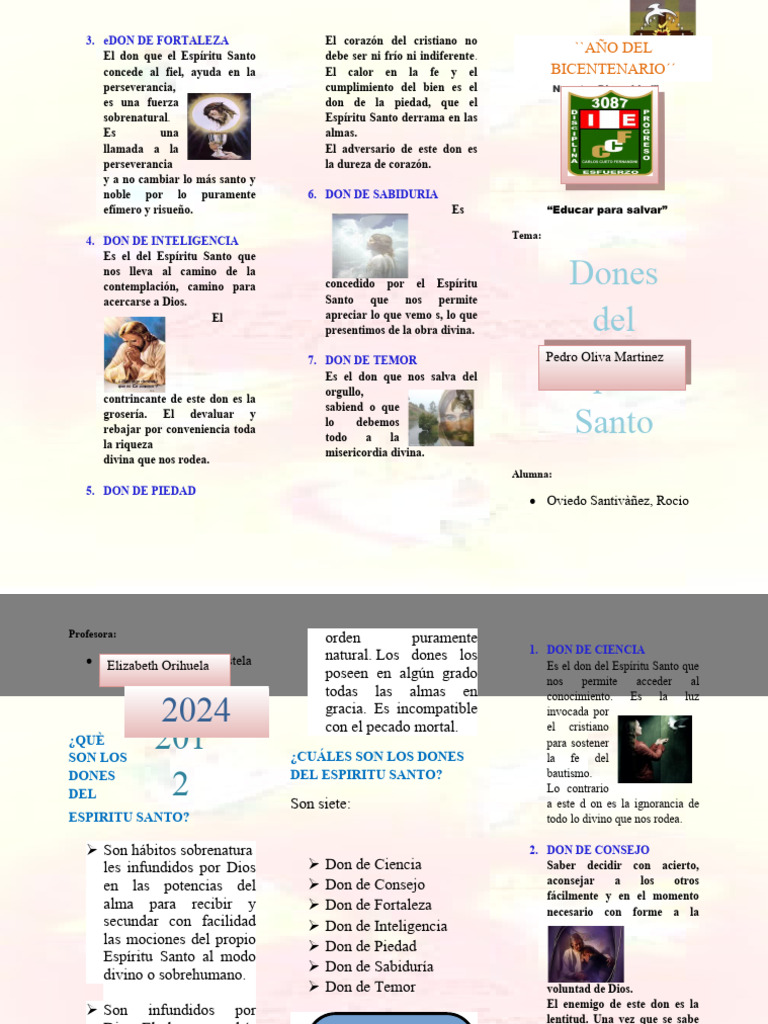 Dones Del Espiritu Triptico | PDF | espíritu Santo | Teología
