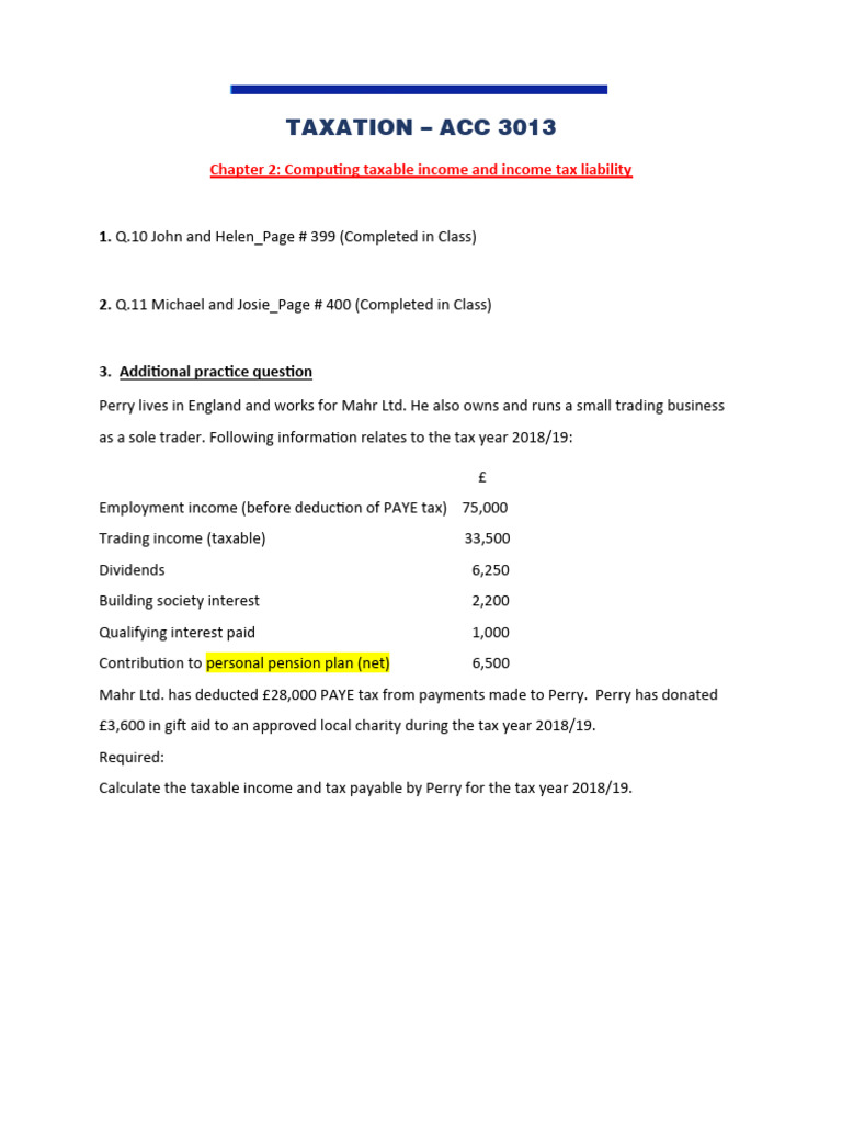 ACC 3013 Revision Material.. | PDF | Value Added Tax | Taxes