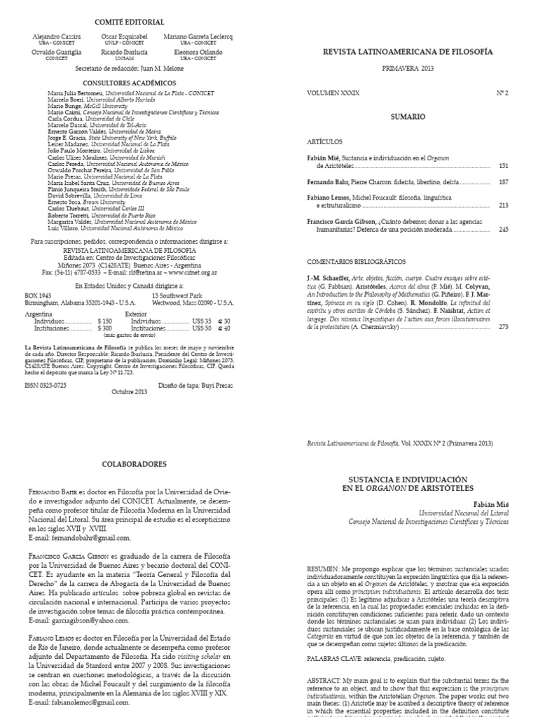 RLF 2013 2 | PDF | Aristóteles | Verdad