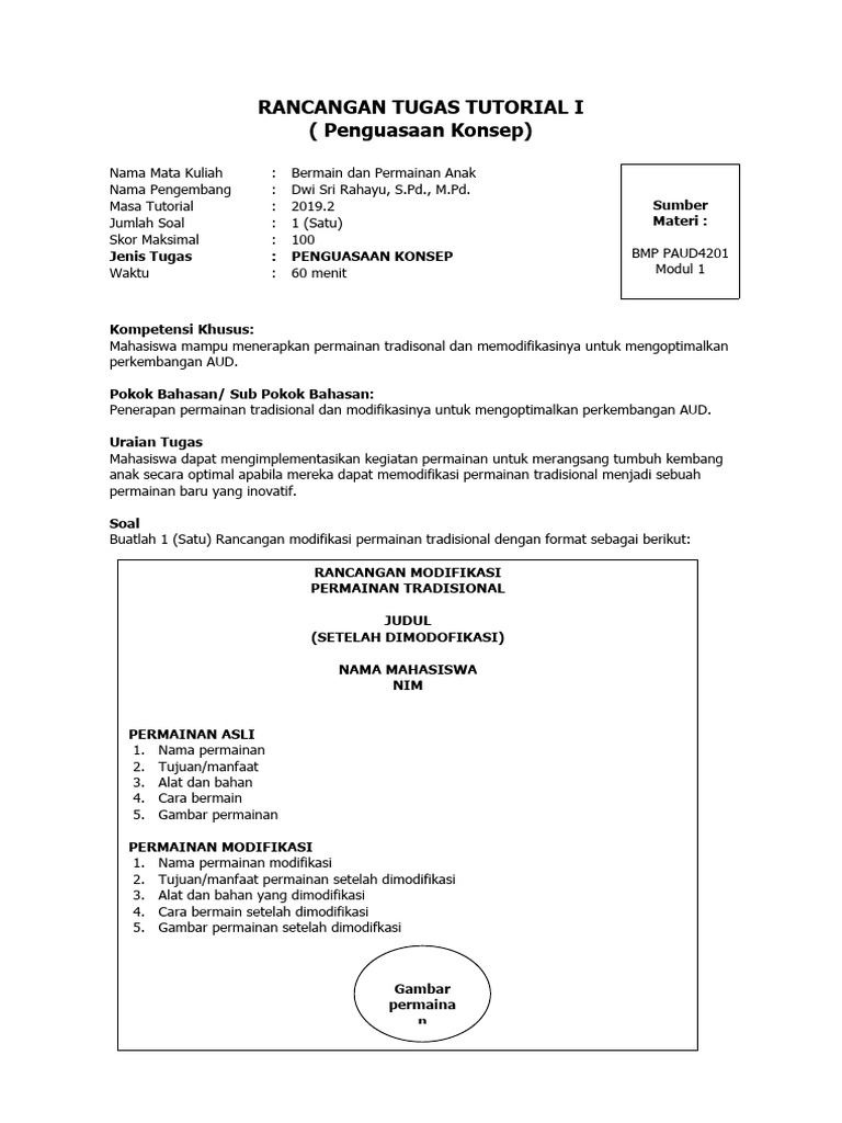 Rancangan Tugas Tutorial I | PDF