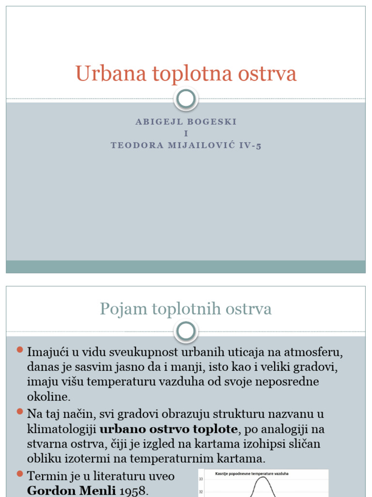 Urbana Toplotna Ostrva | PDF