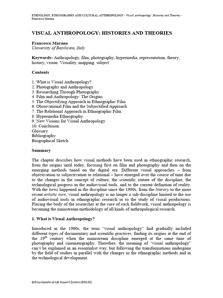 BANKS, Marcus RUBY, JAY (Eds) Made To Be Seen | PDF | Ethnography ...