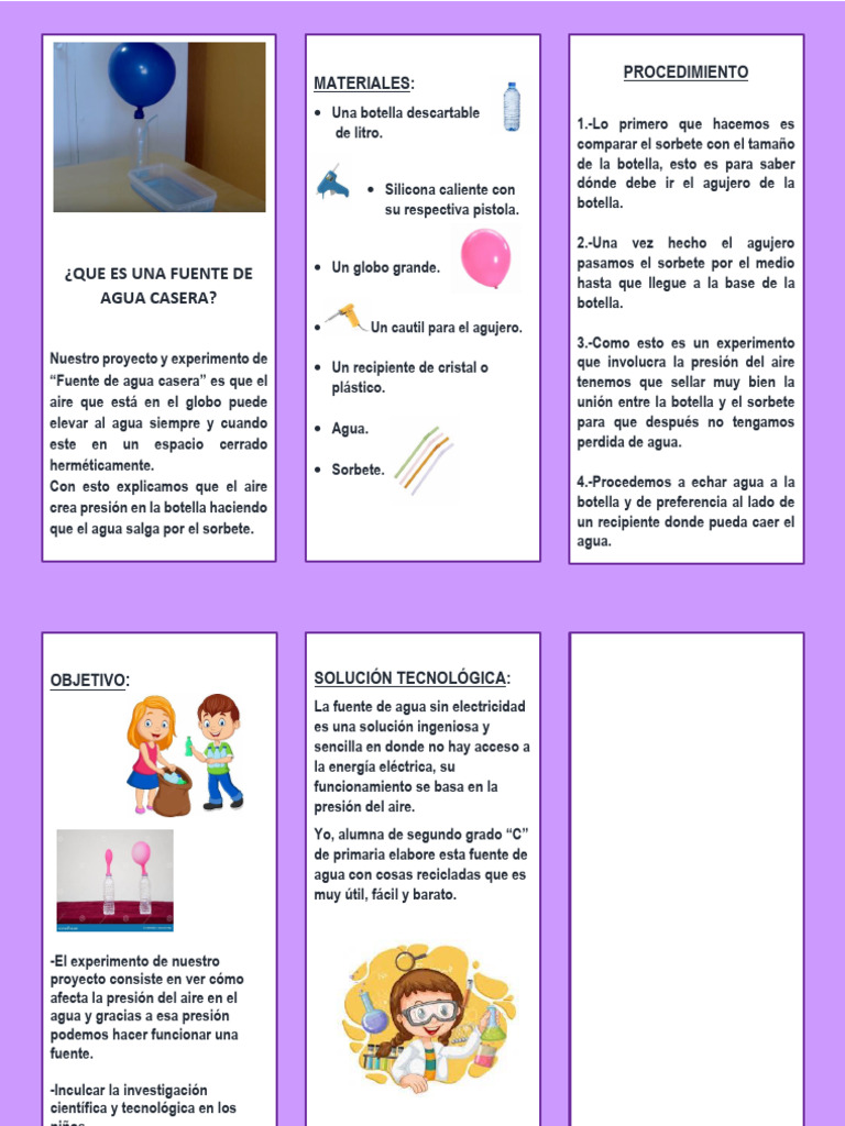 Triptico | PDF | Agua | Botella