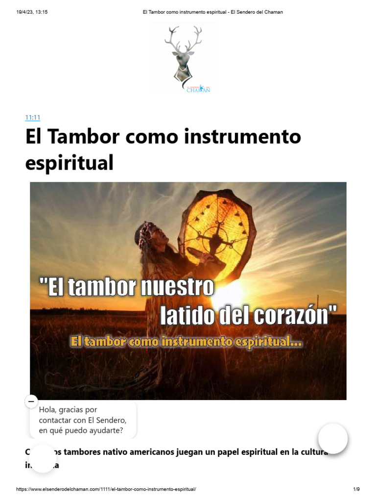 El Tambor Como Instrumento Espiritual - El Sendero Del Chaman | PDF | Chamanismo | Tambor