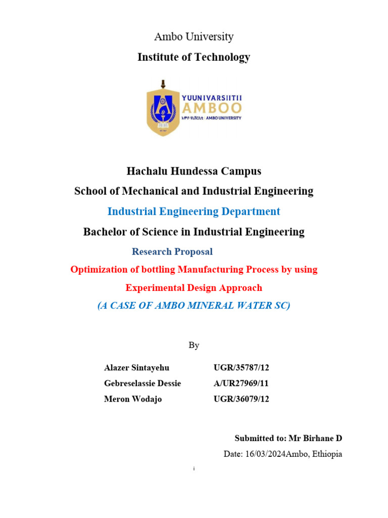 SUPER FINAL Thesis Project | PDF | Mathematical Optimization | Methodology