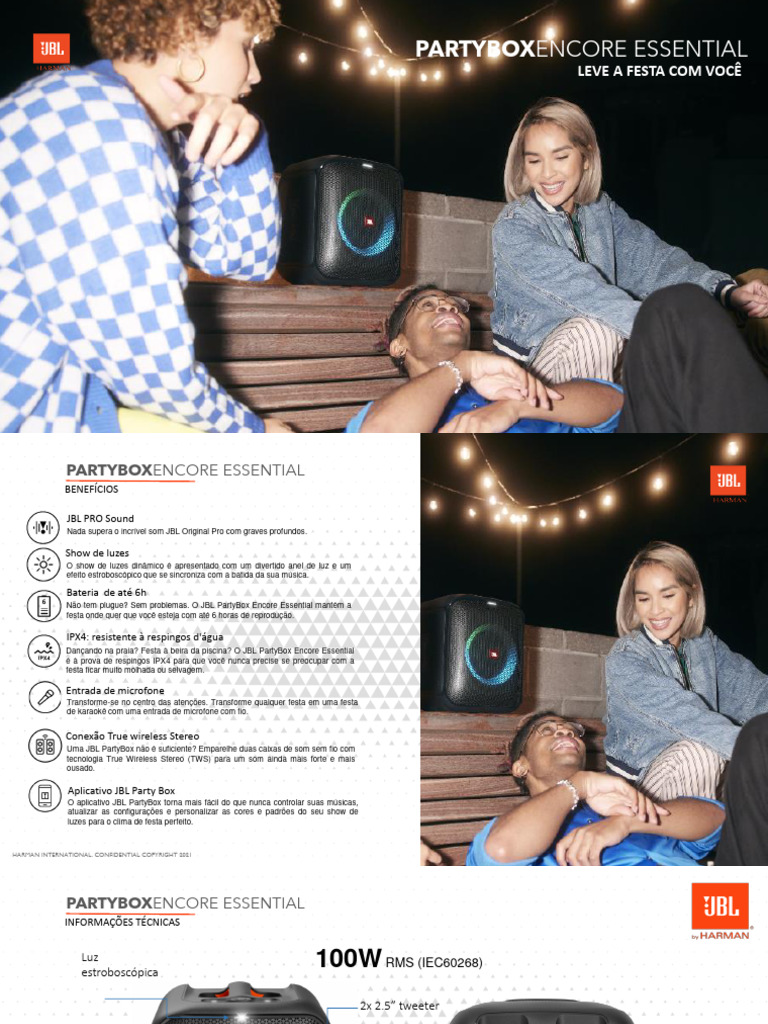 Apresentacao Partybox Encore Essential | PDF | Engenharia Elétrica ...