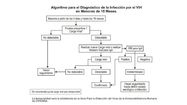 Algoritmo para El Diagnóstico de La Infección Por El VIH en Menores de 18 Meses. | PDF