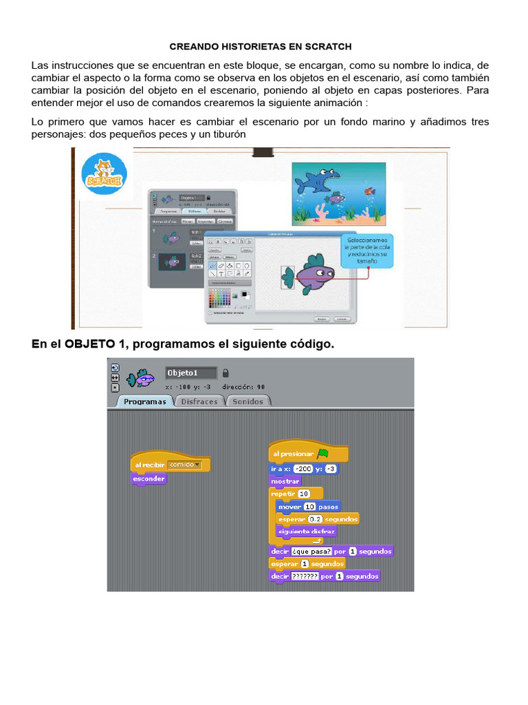 Creando Historietas en Scratch | PDF
