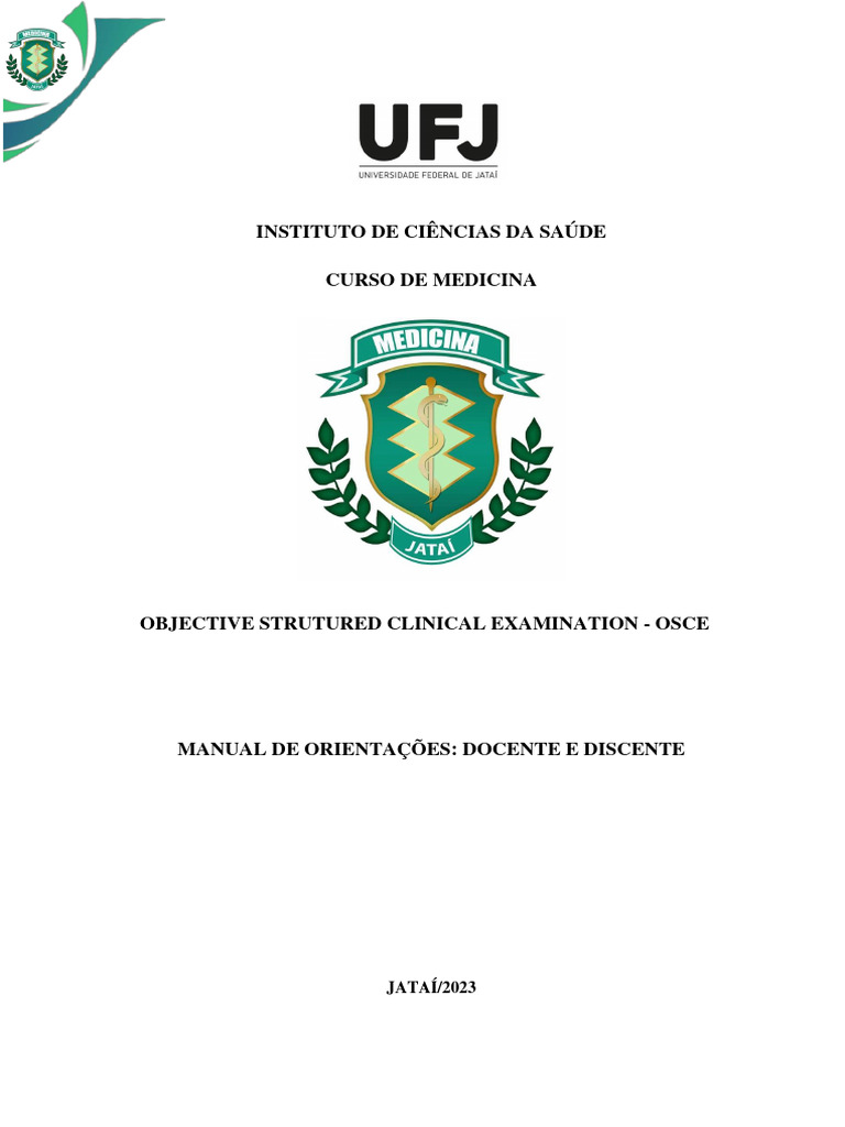 Manual Geral OSCE | Download grátis PDF | Aprendizado | Comunicação