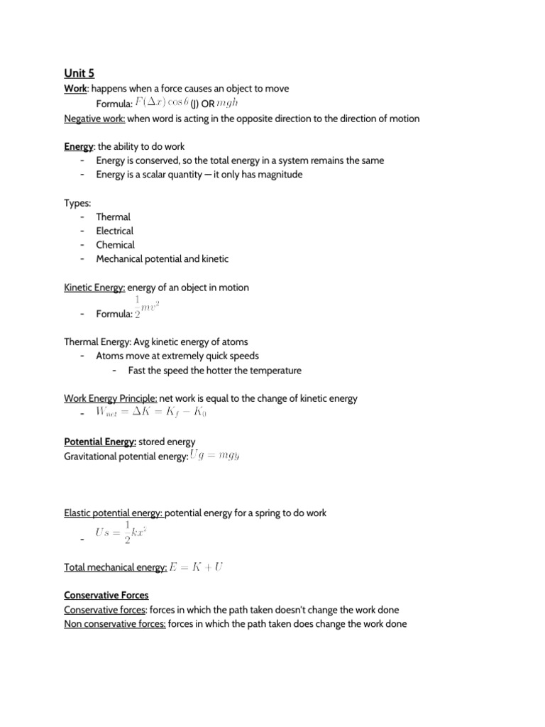Unit 3 Physics Study Guide | PDF