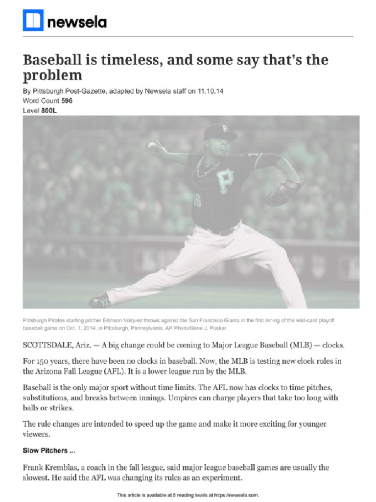 Faster Baseball 5833 Article - and - Quiz | PDF