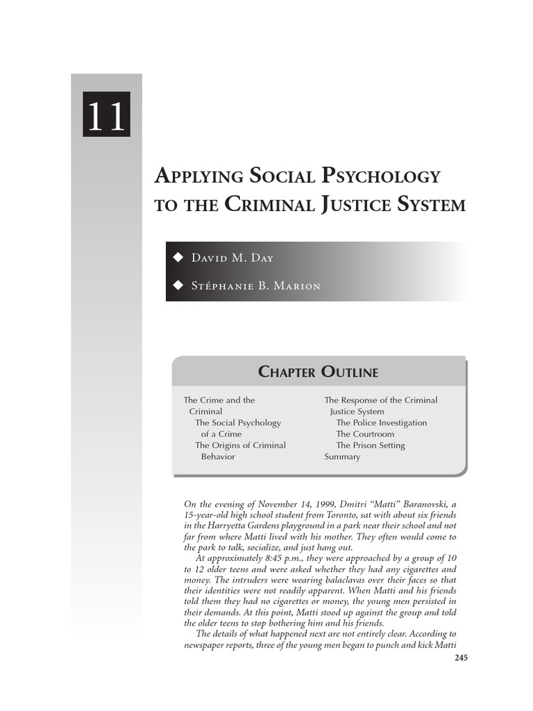 24-Appying Soc Psy 2 Cri Jus Sys | PDF | Juvenile Delinquency | Deviance (Sociology)