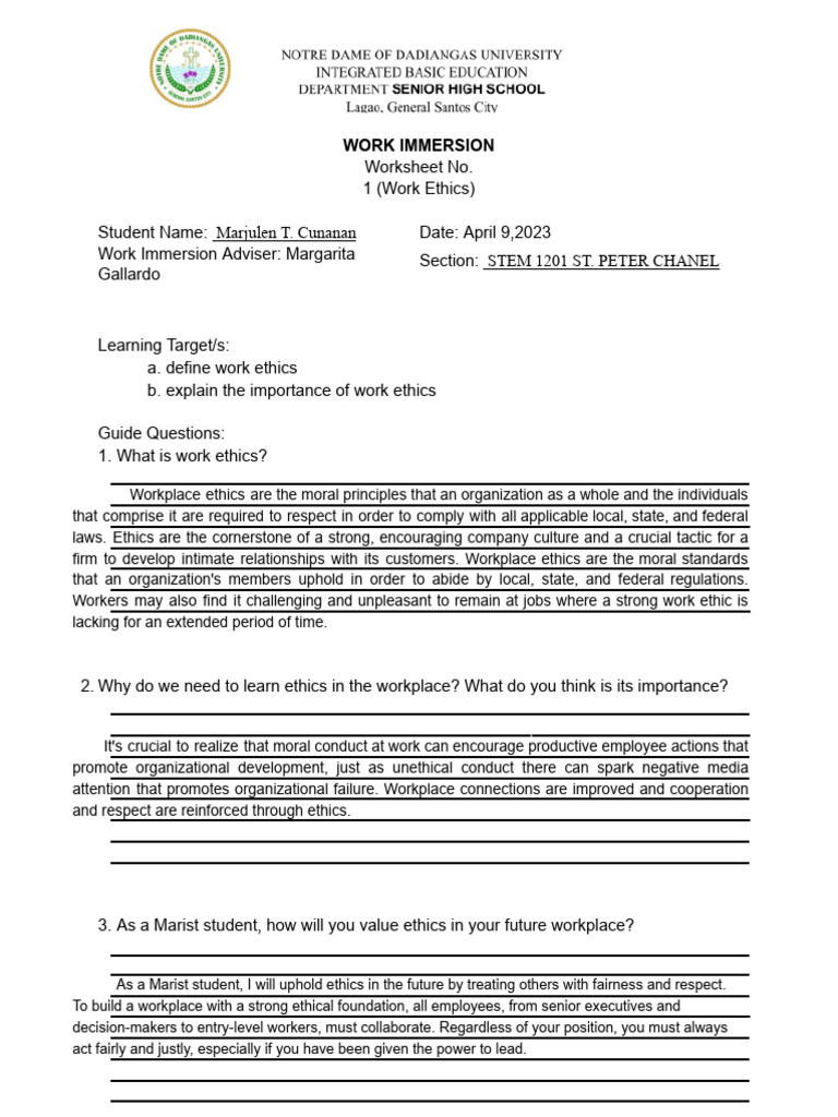 Understanding Workplace Ethics Essentials | PDF