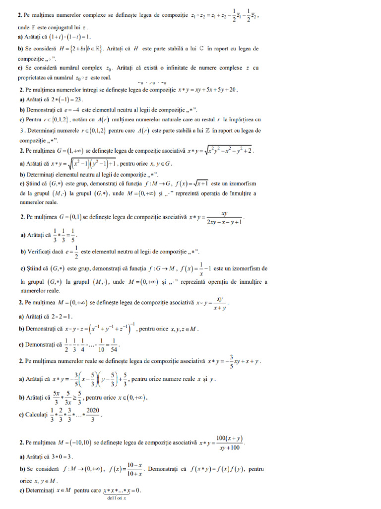 Legi de Compozitie 8.12.2022 | PDF