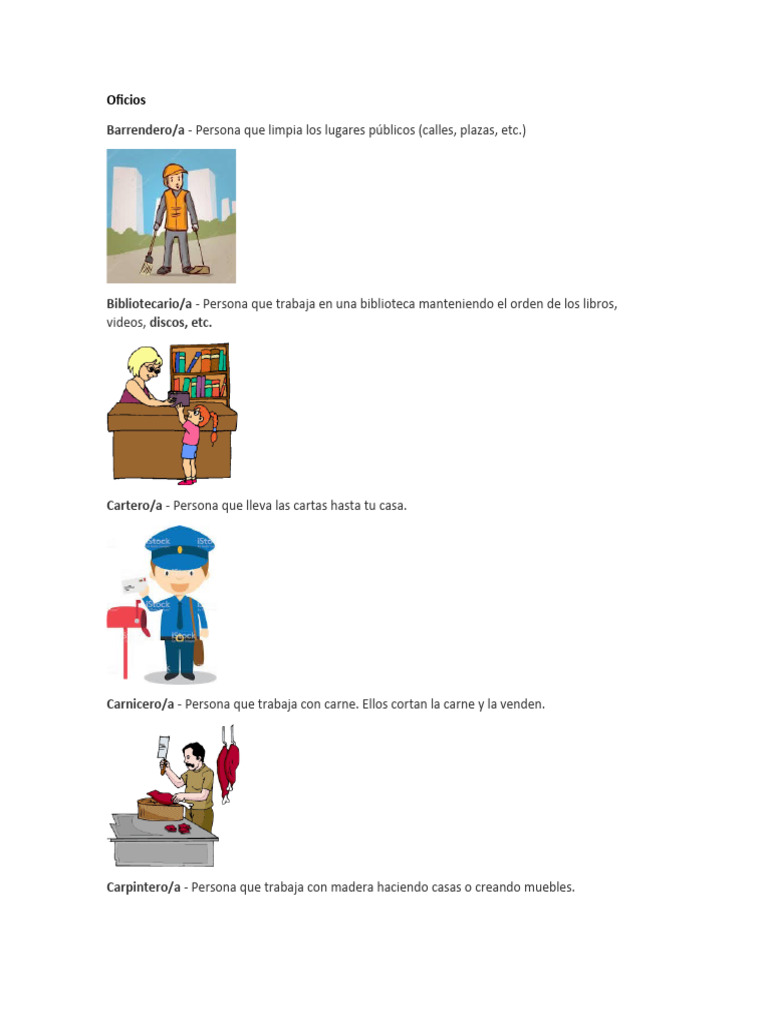 Cinco oficios y profesiones esenciales | PDF