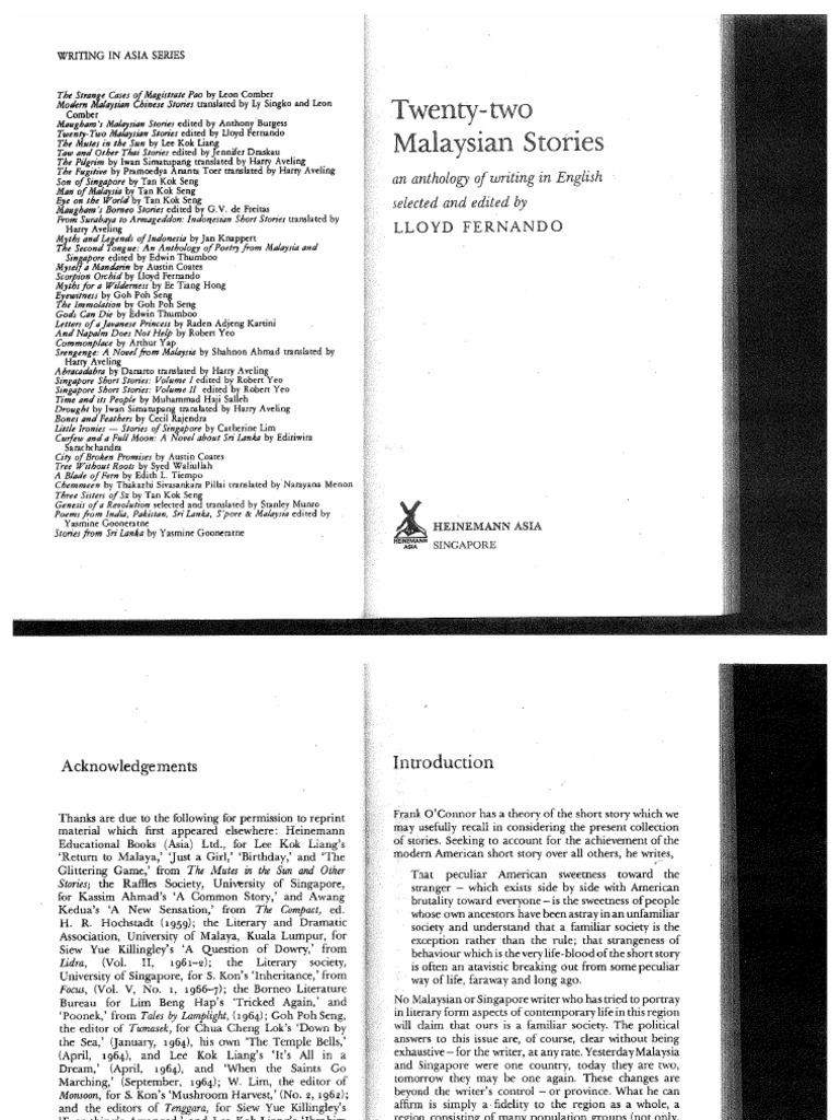 Malaysian Short Stories Pdf