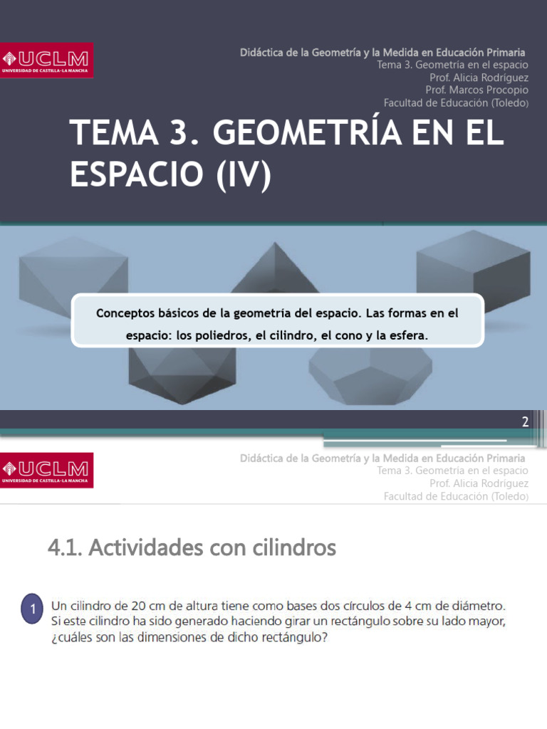 Tema 3. Geometría en El Espacio IV Cuerpos Esféricos - Completa | PDF ...