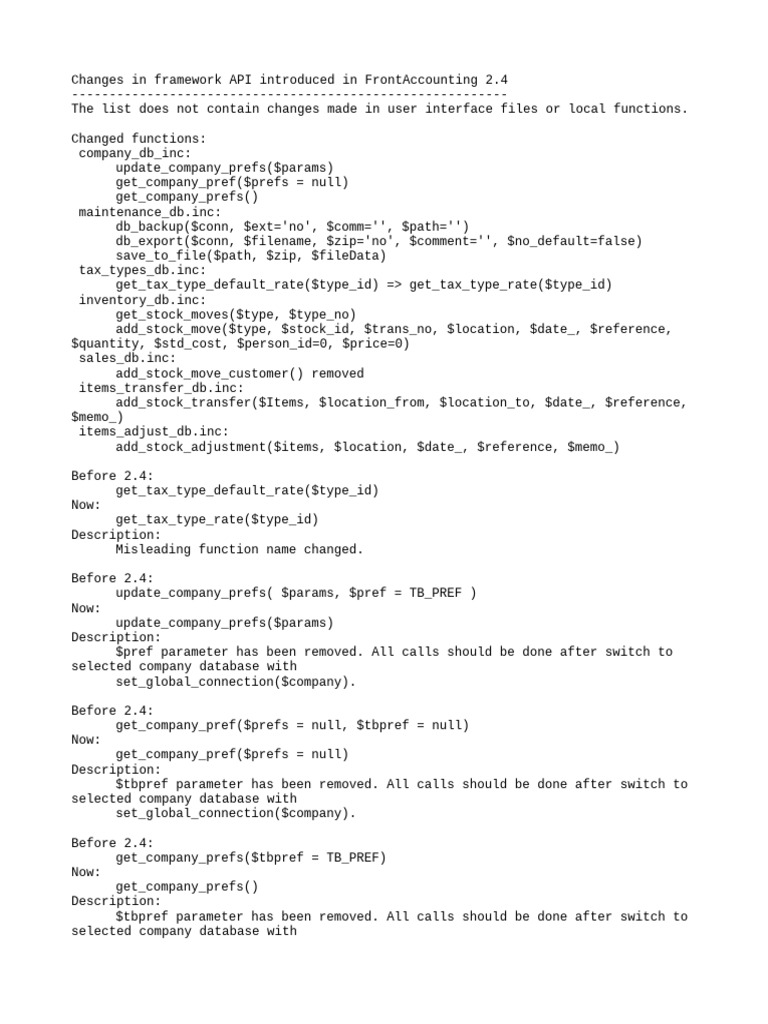API Changes | PDF | Directory (Computing) | Filename