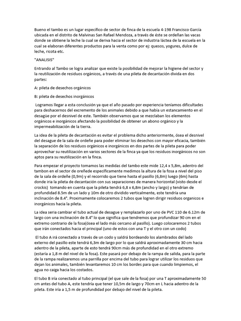 Bueno El Tamo Es Un Lugar Específico de La Finca de La Escuela 4-1 ...