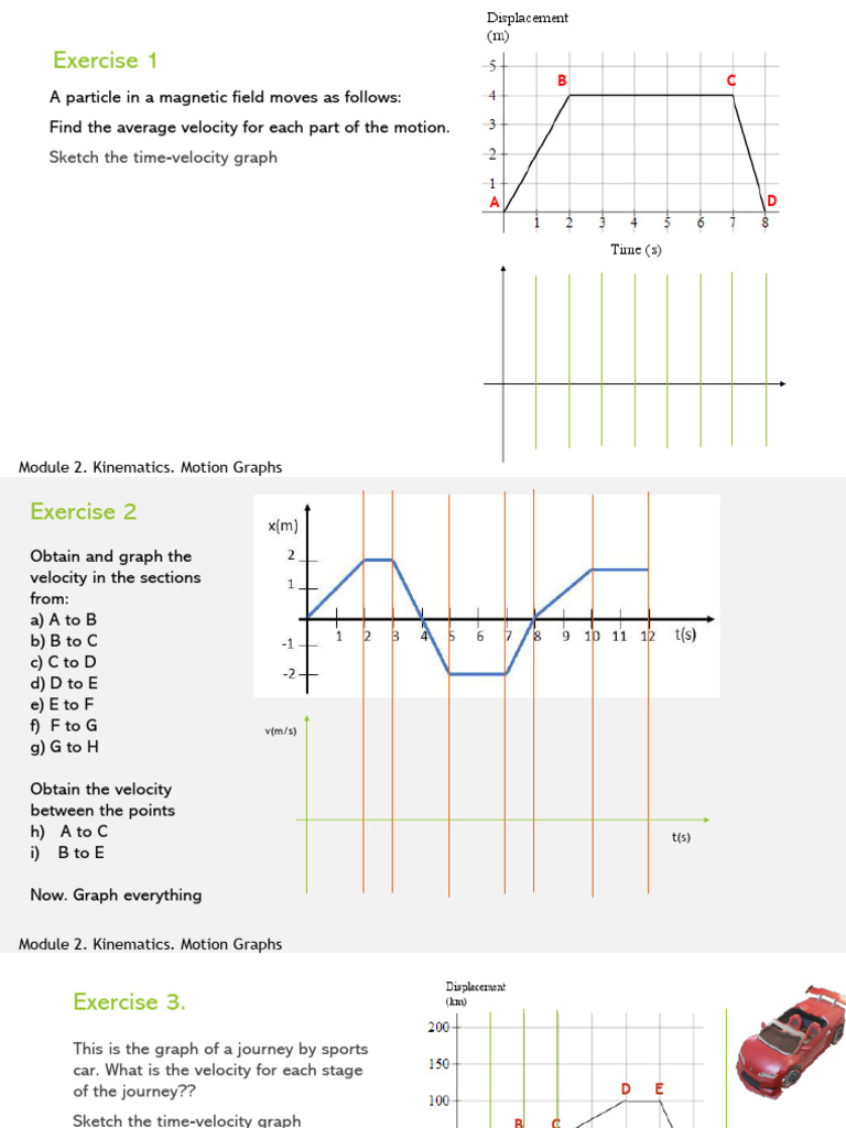 Motion Graphs Classwork | PDF | Teaching Methods & Materials