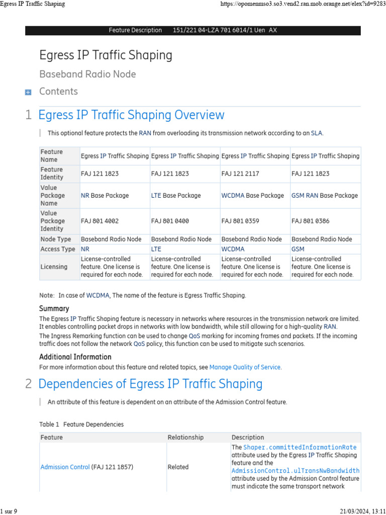 Egress IP Traffic Shaping | PDF | Quality Of Service | Computer Network