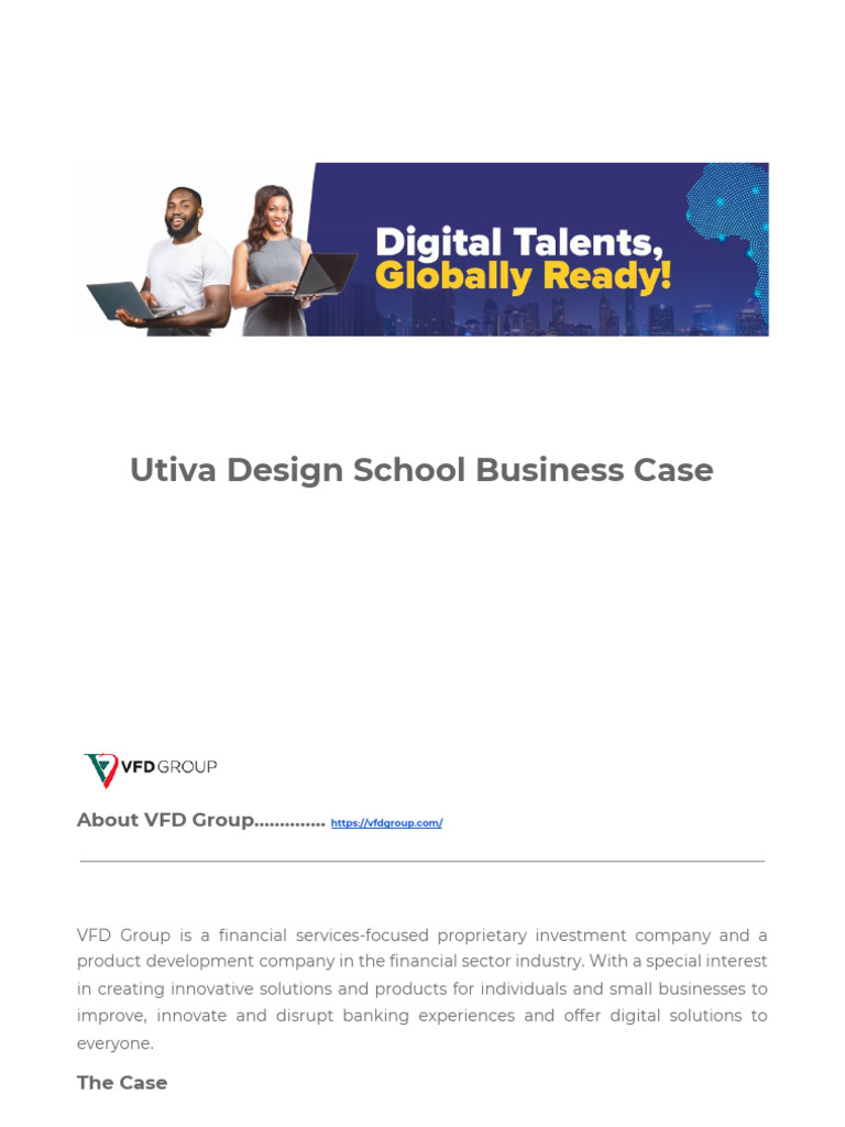 VFD Business Case | PDF | Career & Growth | Business
