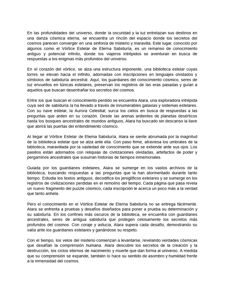 Cuento Corto | PDF | Universo