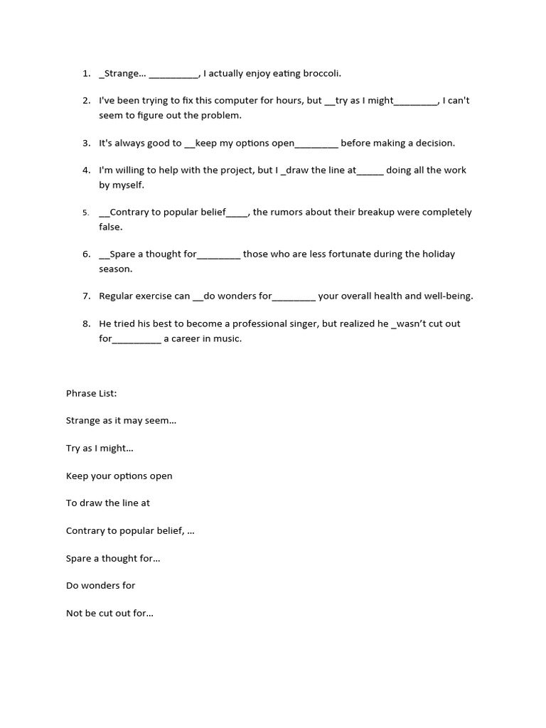 Exercises 1-8 | PDF Exercises 1-8 | PDF