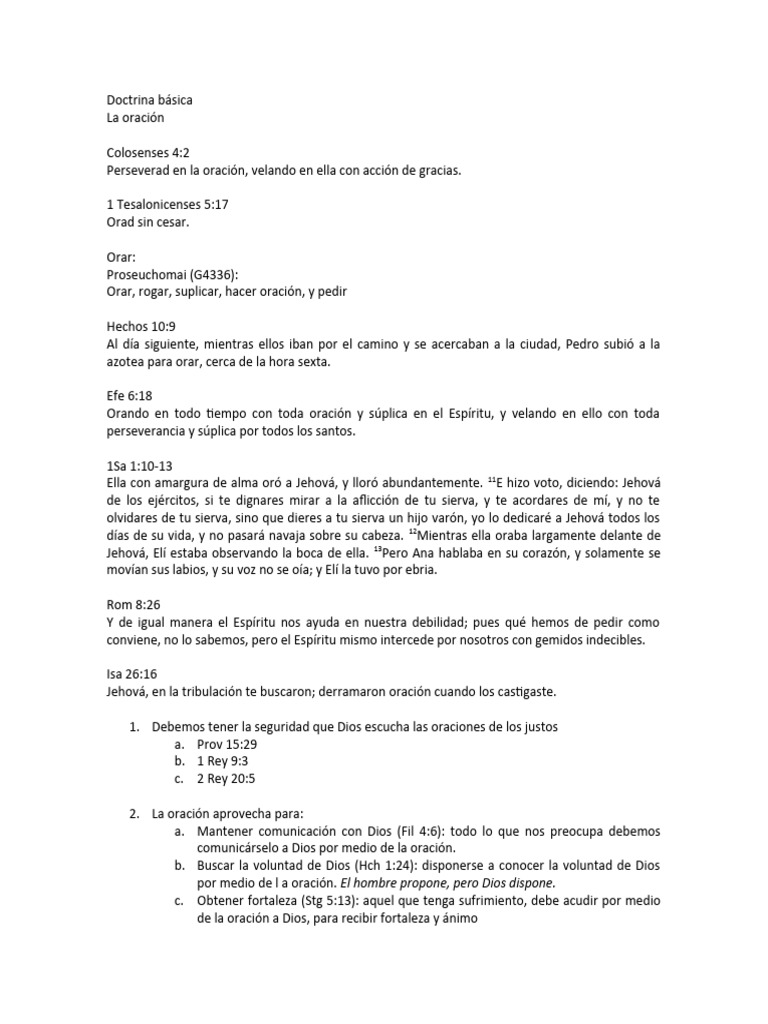 Doctrina Básica | PDF | Oración | Creencia religiosa y doctrina