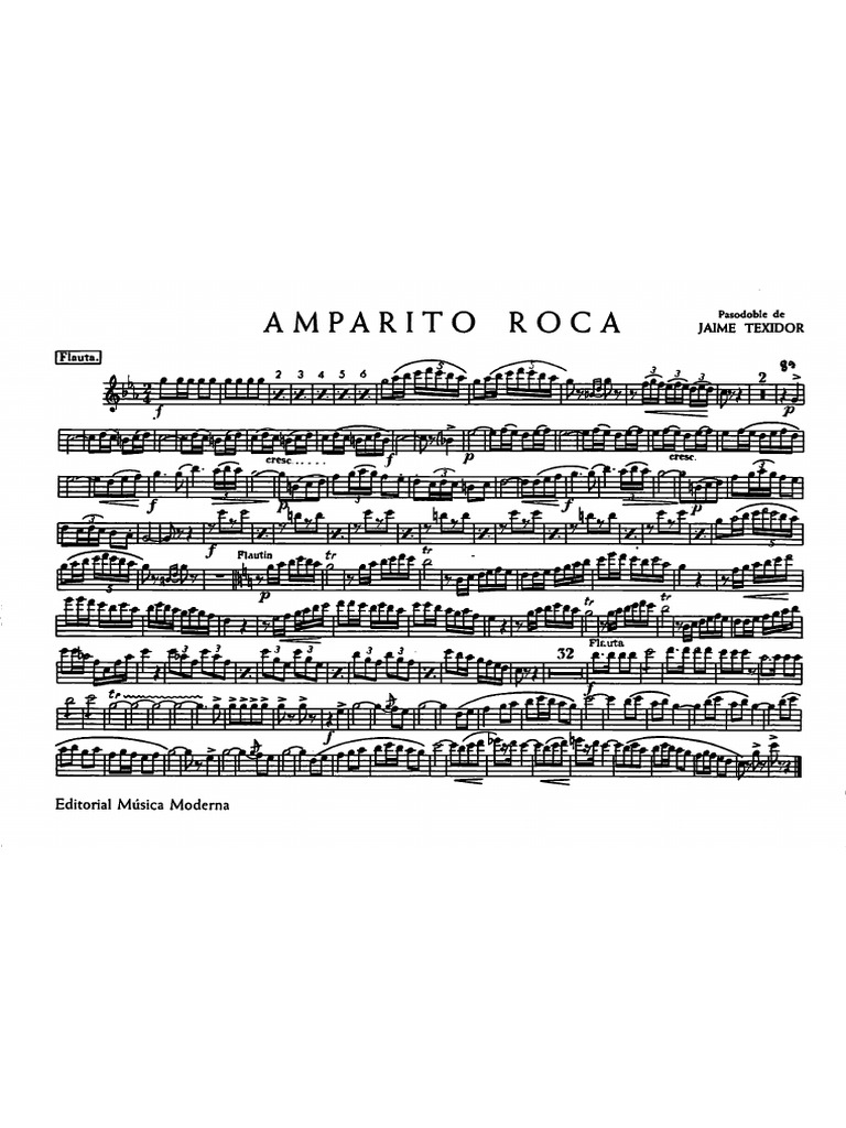 Amparito Roca Flauta | PDF