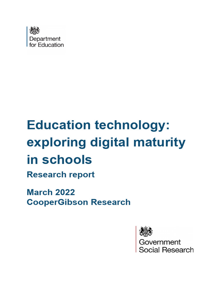 Exploring Digital Maturity in Schools | PDF | Survey Methodology | Educational Technology
