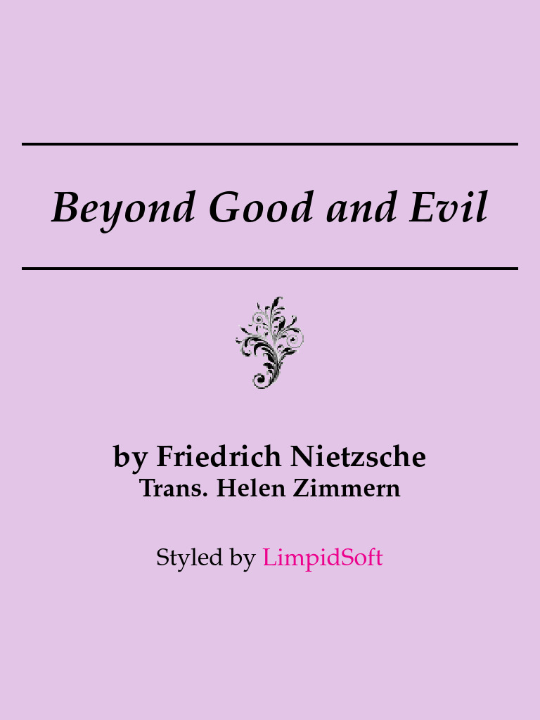 Beyond Good and Evil | PDF | Thought | Plato