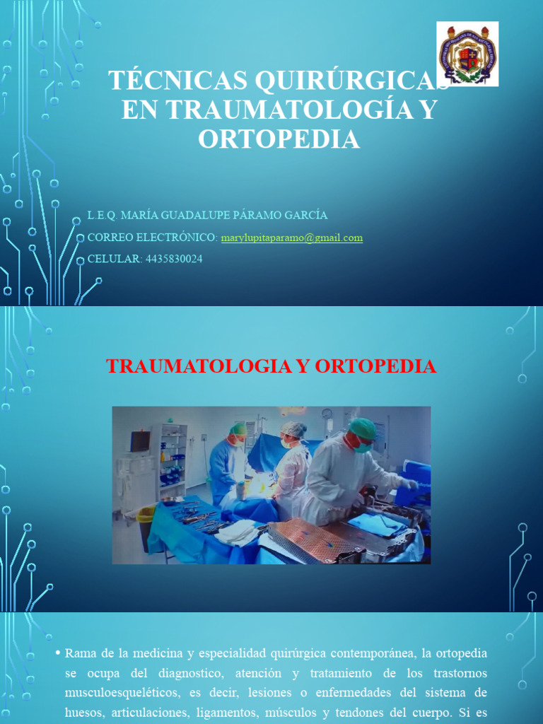 Técnicas Quirúrgicas en Traumatología y Ortopedia | PDF | Hueso | Sistema esquelético