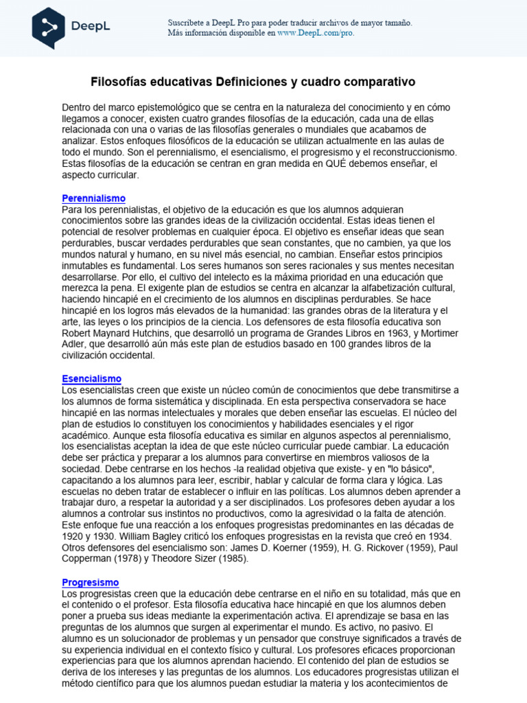 Comparison - Edu - Philo Es | PDF | Existencialismo | Plan de estudios