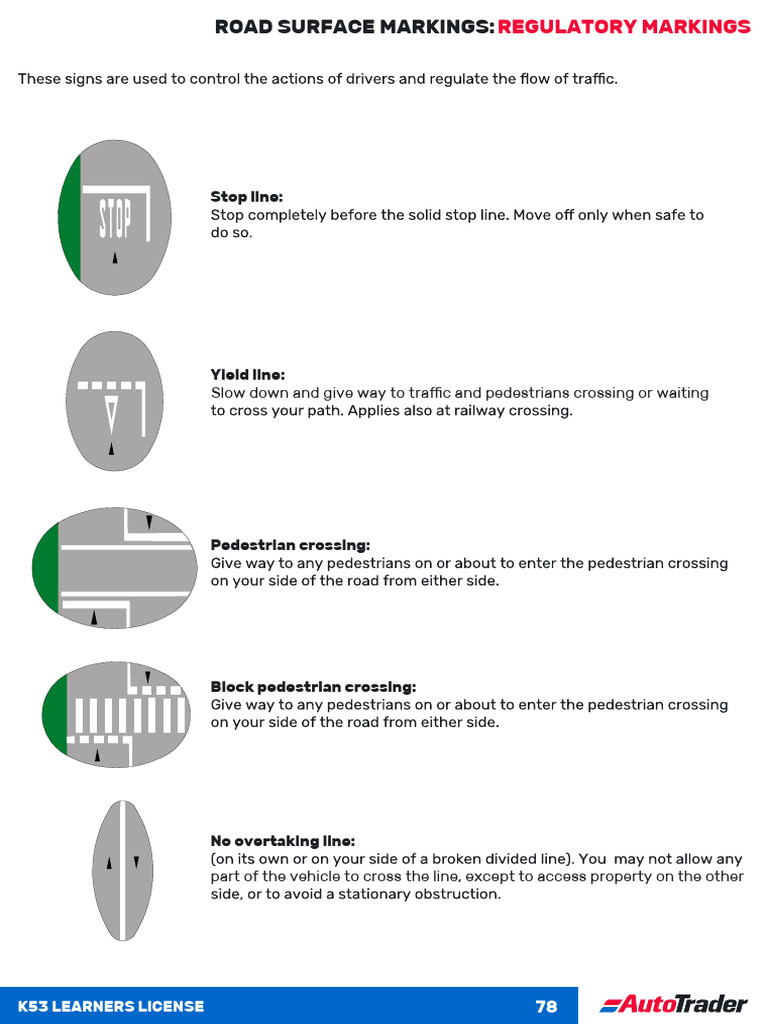 4 Road Surface Markings | PDF | Pedestrian Crossing | Traffic