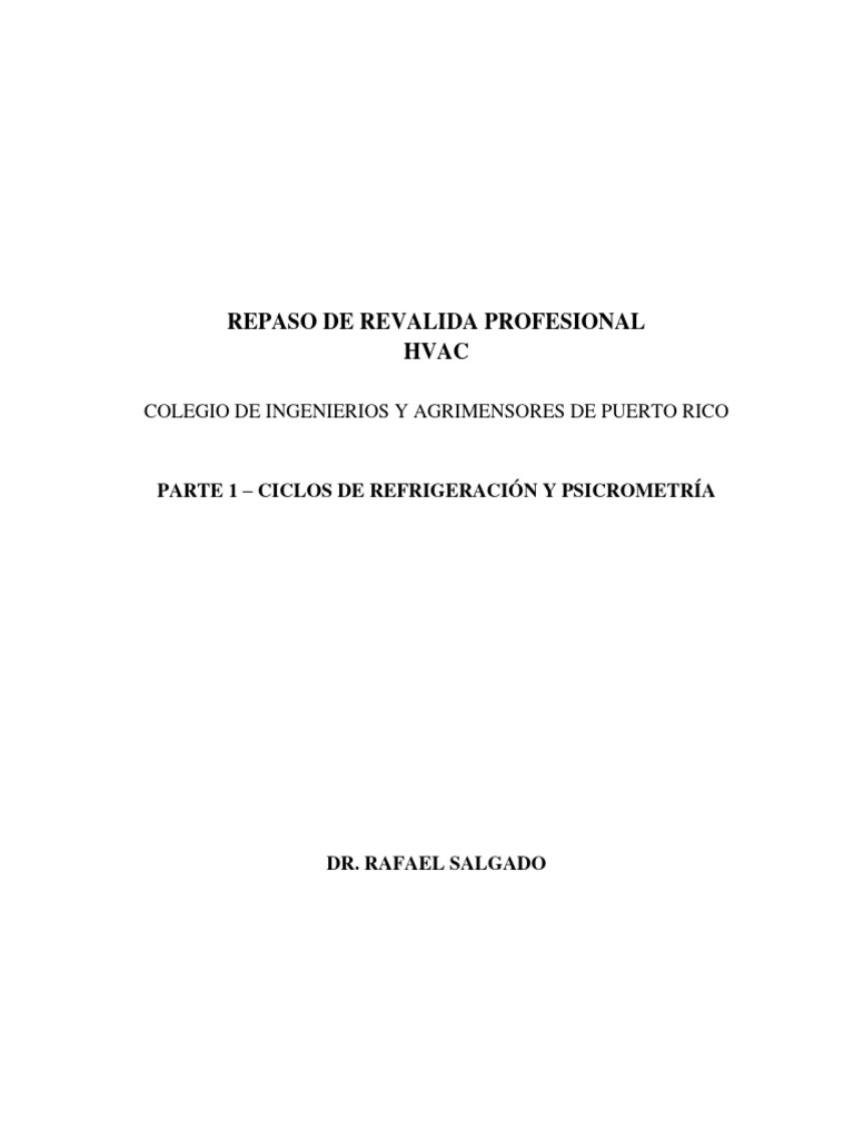 Repaso de Revalida Profesional Hvac | PDF | Refrigeración | Bomba de calor