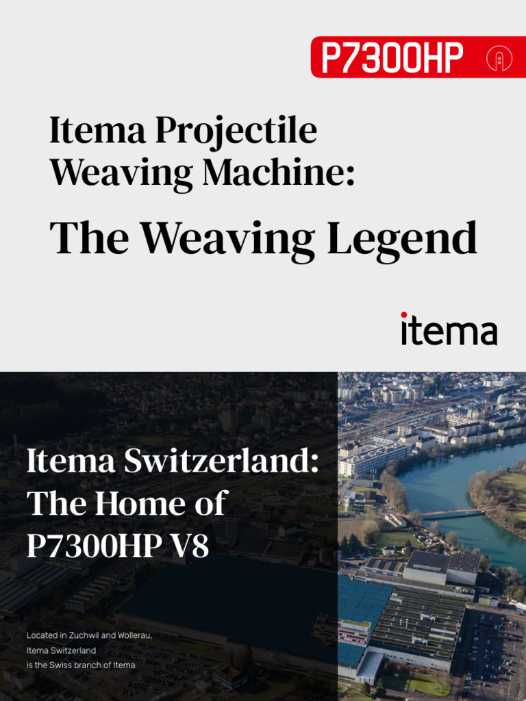 Itema P7300HP V8: Weaving Excellence | PDF | Weaving | Textiles