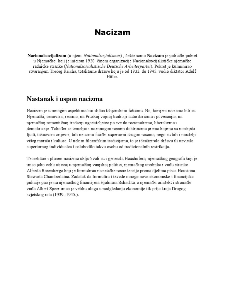 Nacizam | PDF