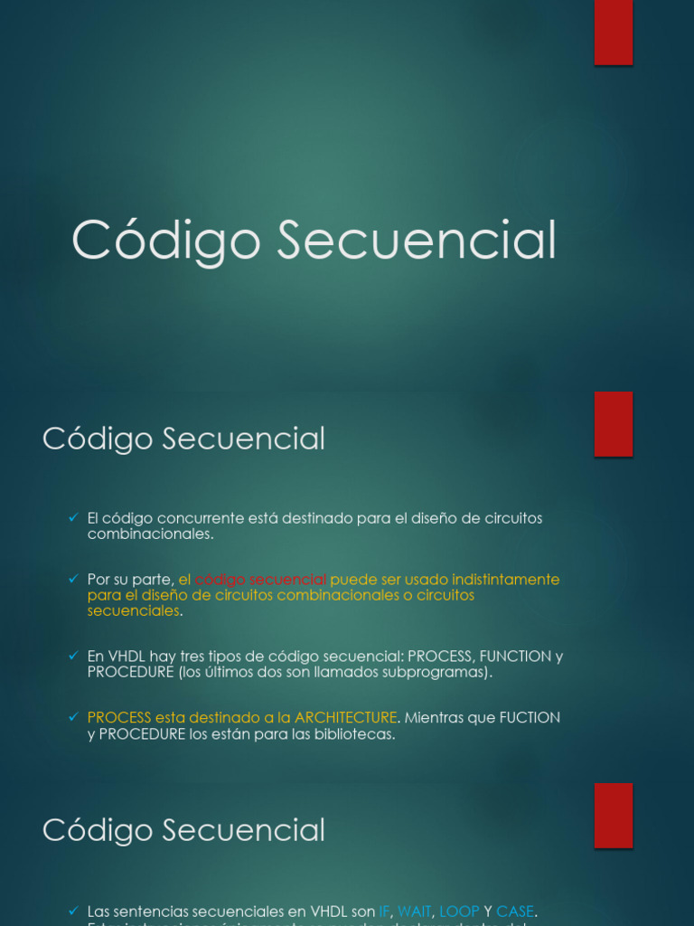Secuencial en VHDL | PDF | Vhdl | Diseño electronico