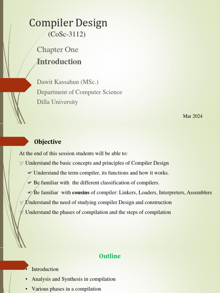 Chapter 1 - Introduction To Comp | PDF | Parsing | Compiler