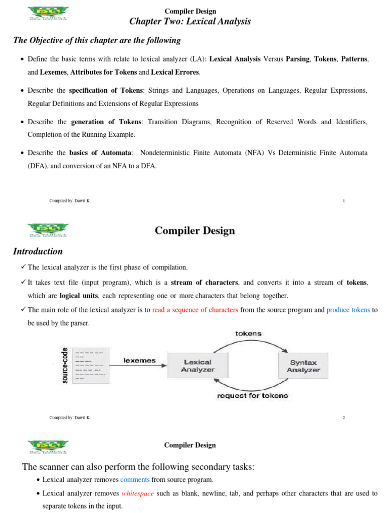 Chapter 2 - Lexical Analysis | PDF | Parsing | Computer Programming
