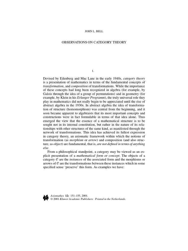 Category Theory | PDF | Category Theory | Group (Mathematics)