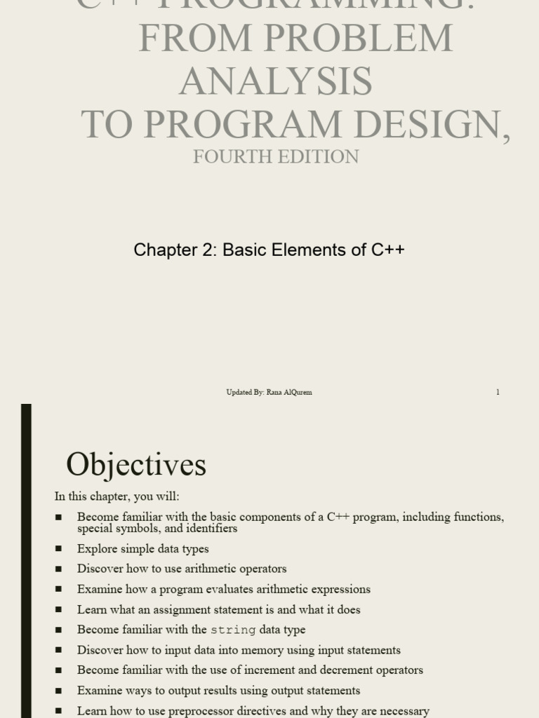 2 - Chapter02 - Basic Elements of C++ | PDF | Data Type | Boolean Data Type
