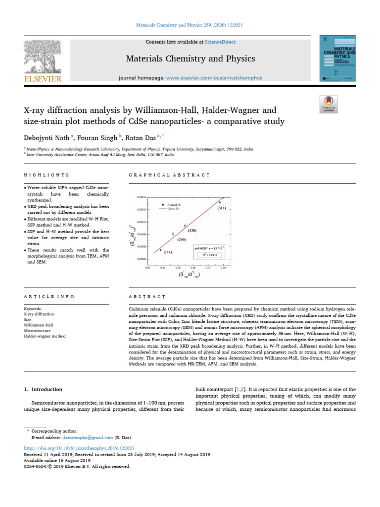 1 s2.0 S0254058419308181 Main | PDF | Nanoparticle | Materials Science