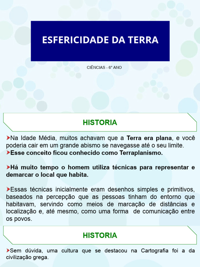Semana 1 - Ciências 6° ANO - Esfericidade Da Terra | PDF | Terra | Lua