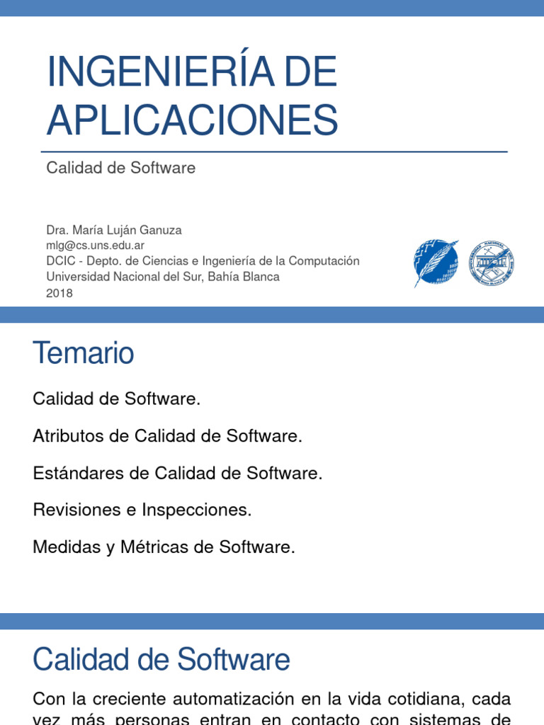 07 CalidadSW IAP 2019 | PDF | Software | Calidad (comercial)
