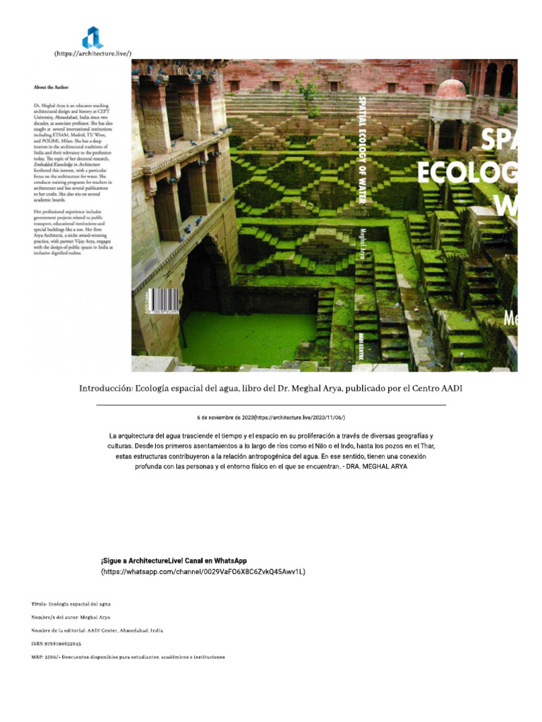 Spatial Ecology of Water (Introducción) - Meghal Arya | PDF
