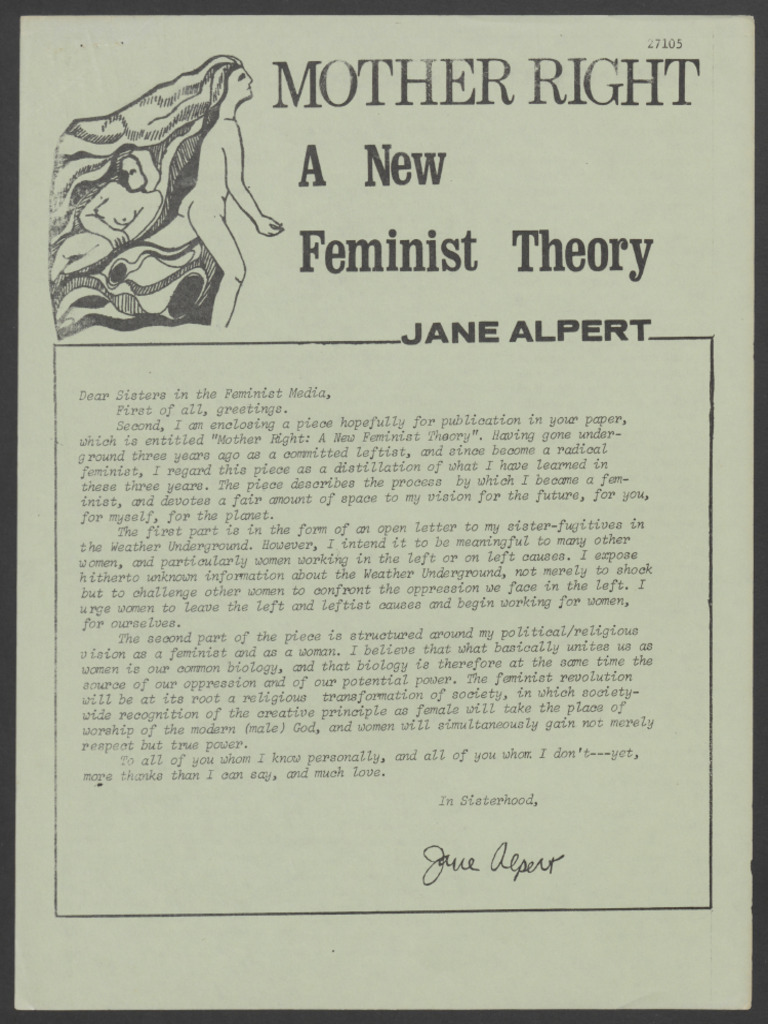 Jane Alpert Mother Right | PDF