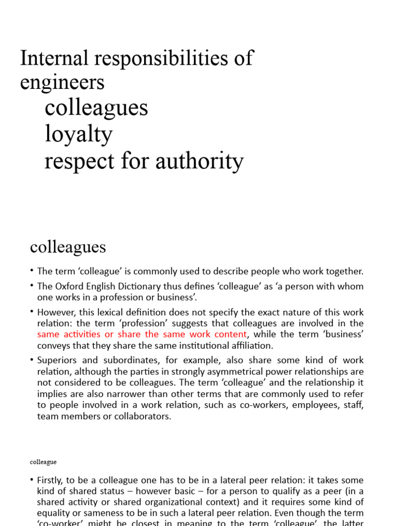 Understanding Collegiality & Loyalty | PDF | Employment | Loyalty