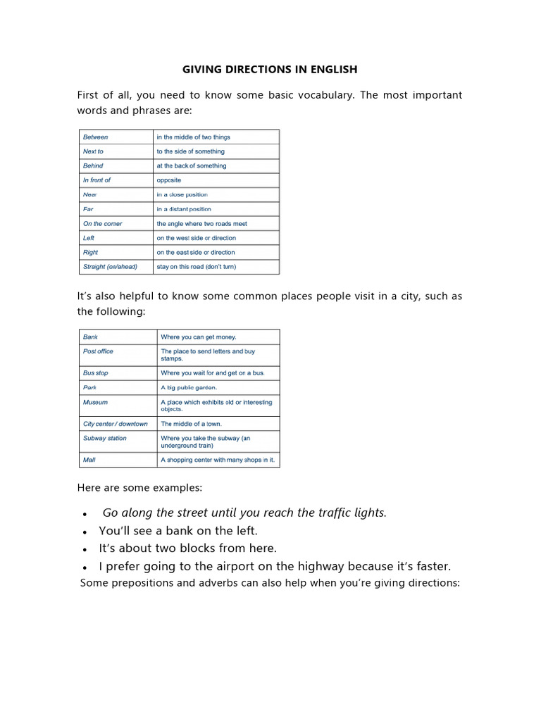 Mastering English Directions Skills | PDF | English Language | Syntax